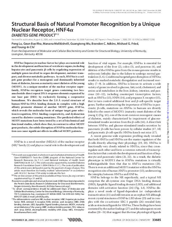 (PDF) Structural Basis of Natural Promoter Recognition by a Unique ...
