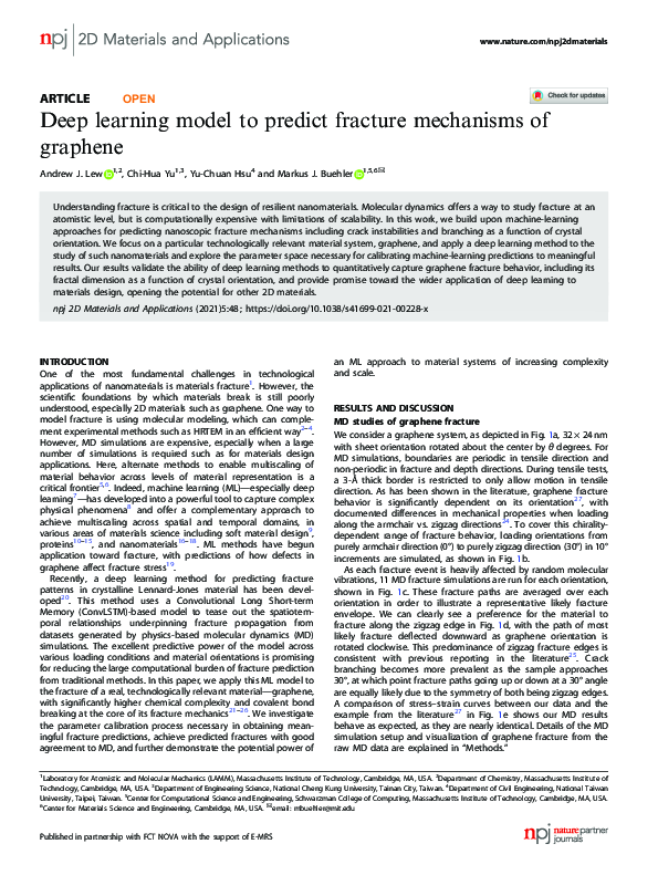 (PDF) Deep learning model to predict fracture mechanisms of graphene