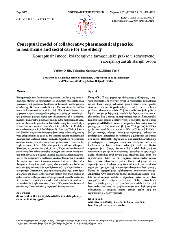 (PDF) Conceptual model of collaborative pharmaceutical practice in ...