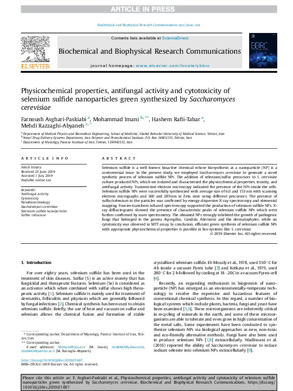 (PDF) Physicochemical properties, antifungal activity and cytotoxicity ...