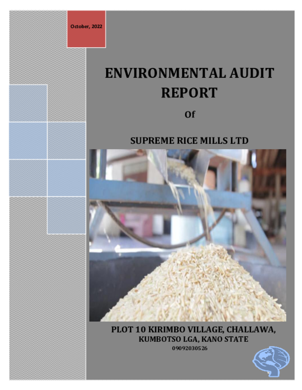 (PDF) ENVIRONMENTAL AUDIT REPORT-SUPREME