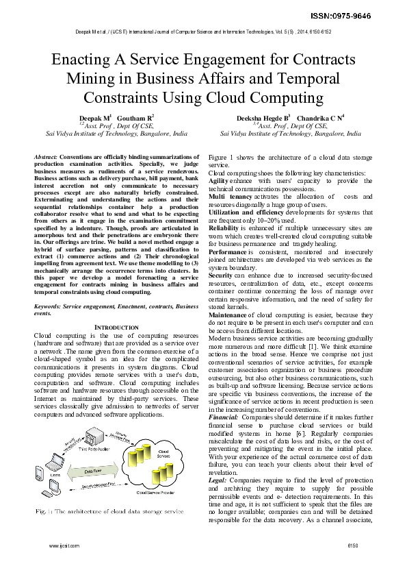 (PDF) Enacting A Service Engagement for Contracts Mining in Business Affairs and Temporal ...