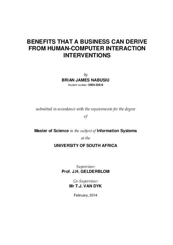 (PDF) Benefits that a business can derive from human-computer interaction interventions | Brian ...