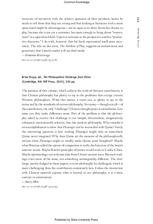 (PDF) The Philosophical Challenge from China