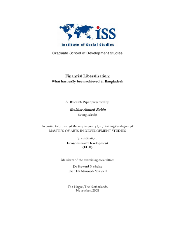 (PDF) Financial Liberalization (PDF) Financial Liberalization