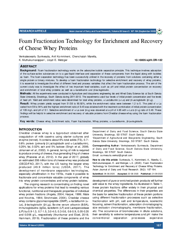 (PDF) Foam Fractionation Technology for Enrichment and Recovery of ...
