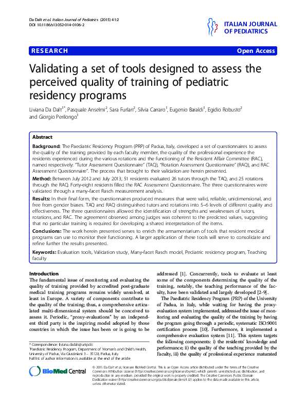 (PDF) Validating a set of tools designed to assess the perceived ...