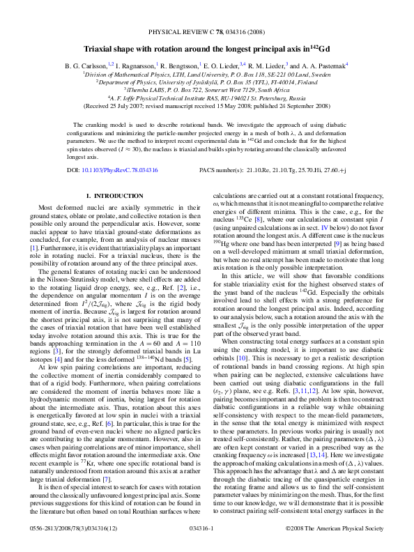 (PDF) Triaxial shape with rotation around the longest principal axis ...