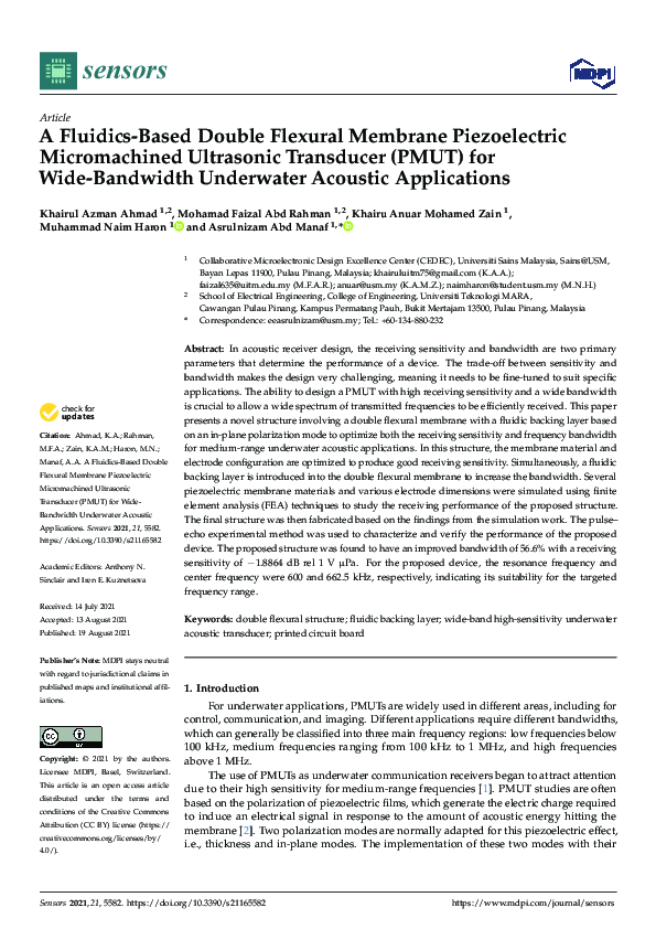 (PDF) A Fluidics-Based Double Flexural Membrane Piezoelectric ...
