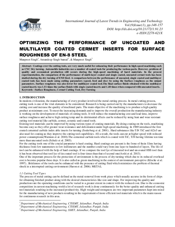 (PDF) Optimizing the performance of uncoated and multilayer coated ...
