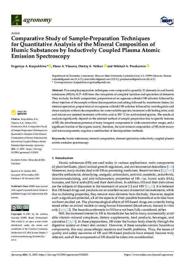 (PDF) Comparative Study of Sample-Preparation Techniques for Quantitative Analysis of the ...