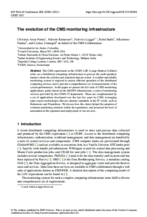 (PDF) The evolution of the CMS monitoring infrastructure