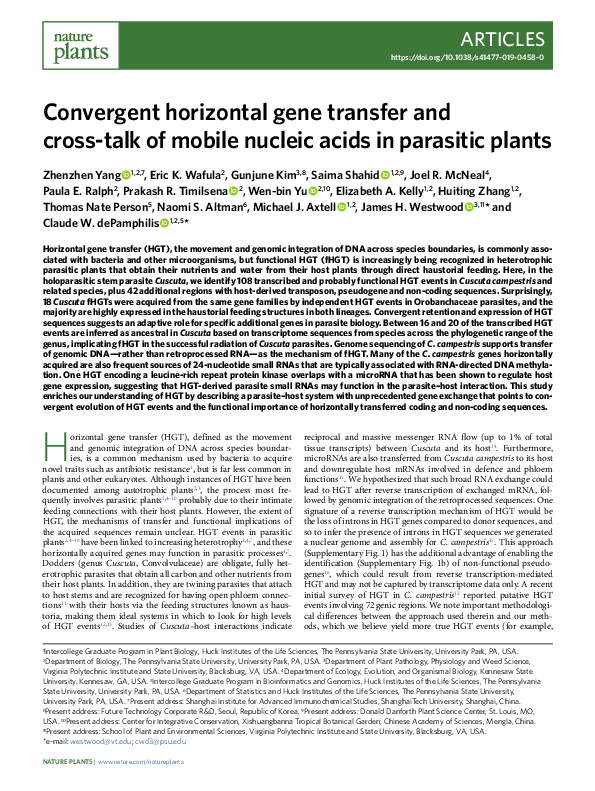 (PDF) Convergent horizontal gene transfer and cross-talk of mobile ...