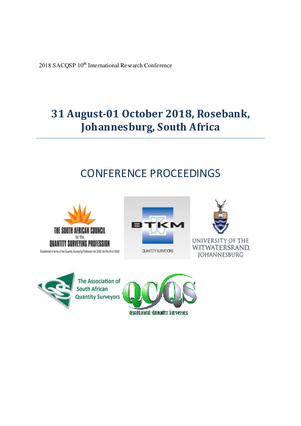 Pdf E Procurement Implementation In The South African Construction Industry