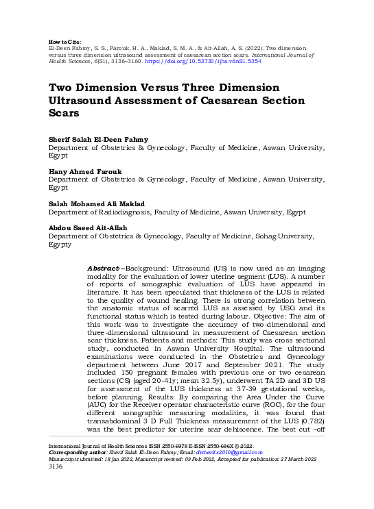 (PDF) Two dimension versus three dimension ultrasound assessment of ...