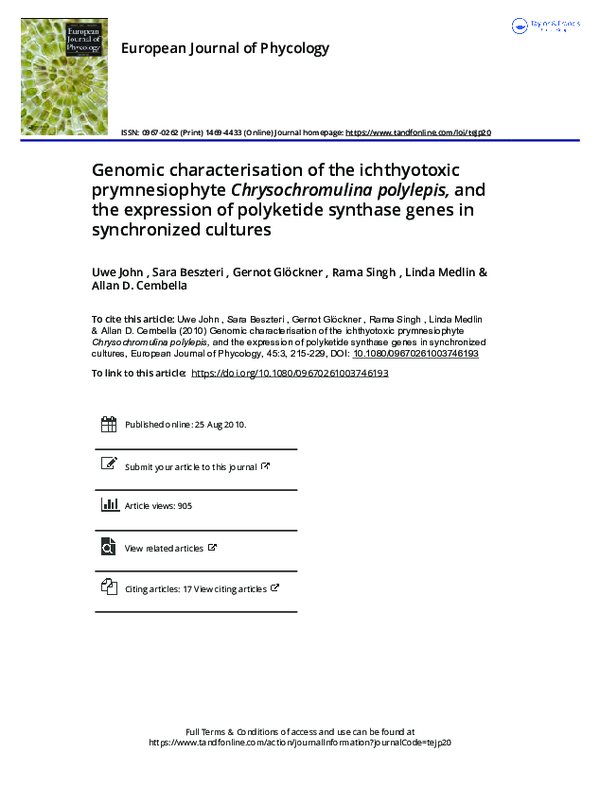 (PDF) Genomic characterisation of the ichthyotoxic ...