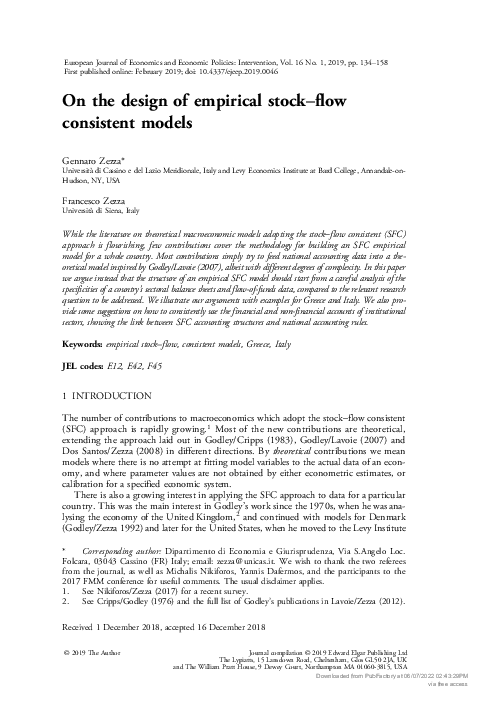 (PDF) Designing Empirical Stock-Flow Consistent Models