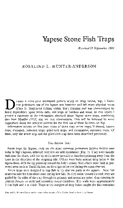 (PDF) Yapese stone fish traps