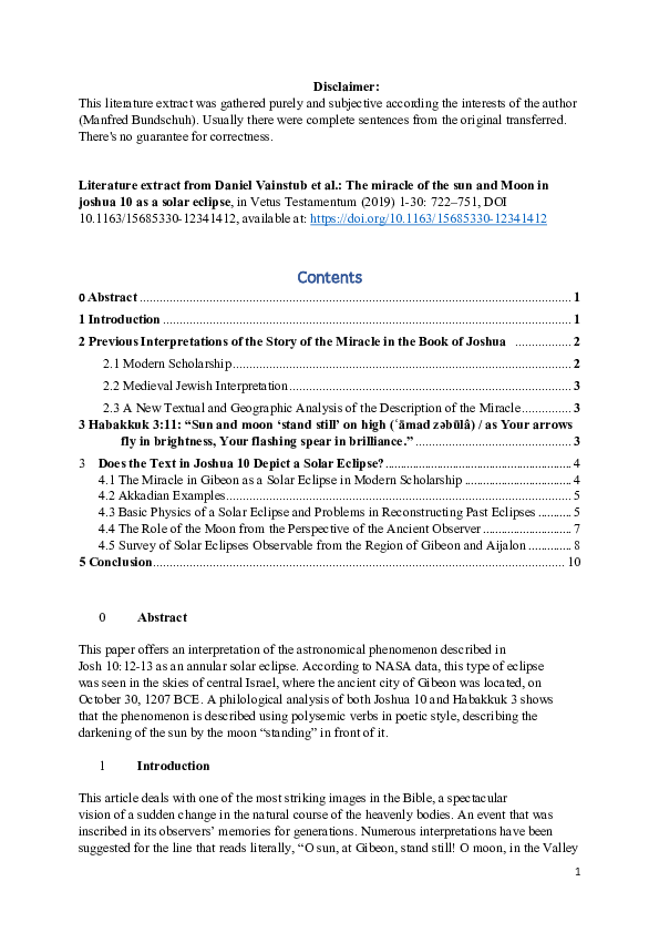 (PDF) Literature extract from Daniel Vainstub et al.: The miracle of ...