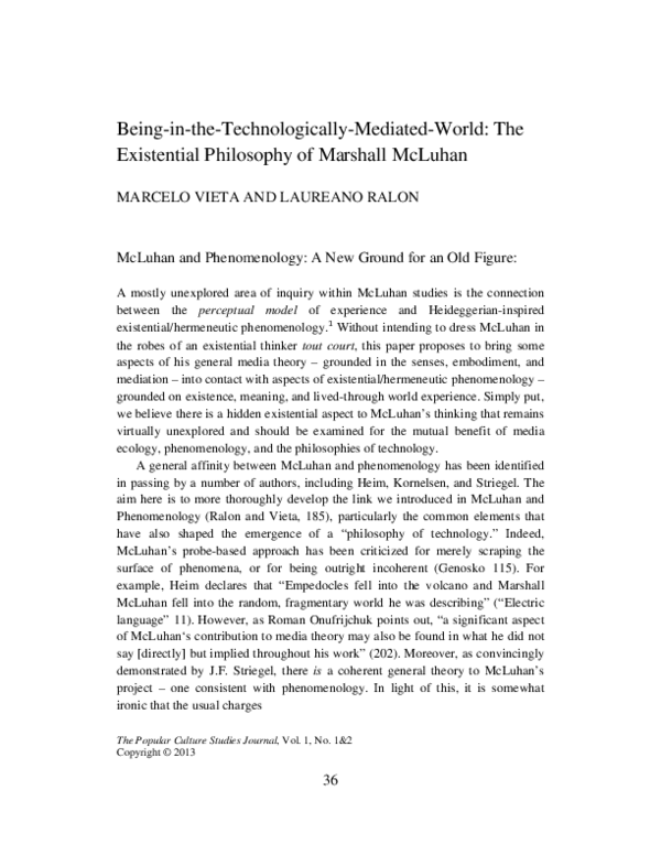 (PDF) Being-in-the-Technologically-Mediated-World: The Existential ...