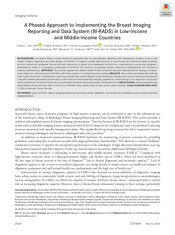 (PDF) A phased approach to implementing the Breast Imaging Reporting ...