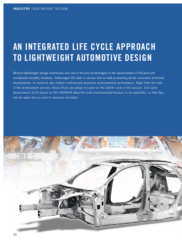 (PDF) An integrated life cycle approach to lightweight automotive design