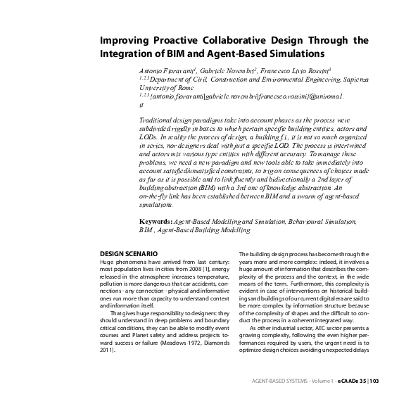 (PDF) Improving Proactive Collaborative Design Through the Integration of BIM and Agent-Based ...