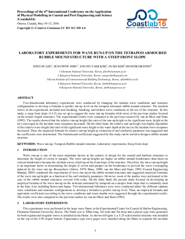 (PDF) International Conference on the Application of Physical Modelling ...