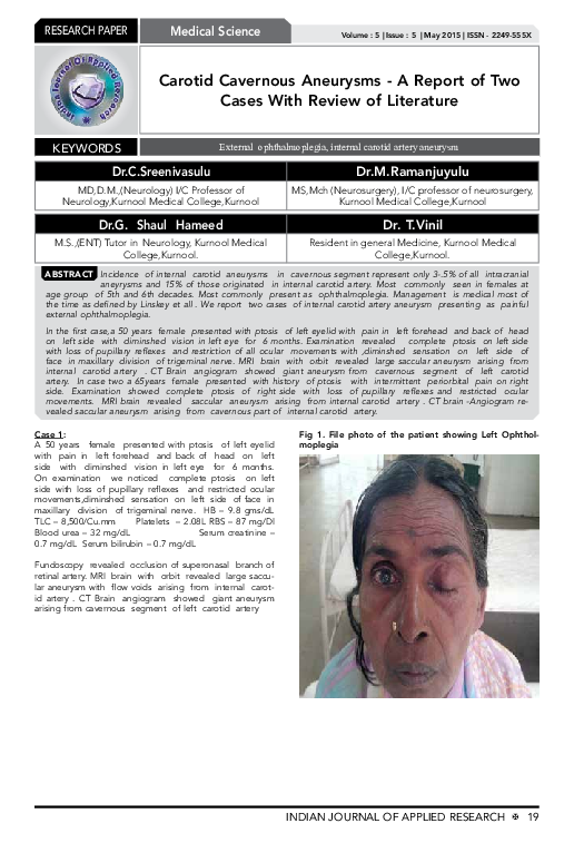 (PDF) Gradenigo's Syndrome - A Rare Case Report
