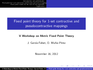 (PDF) Fixed Point Theory for Contractive Mappings