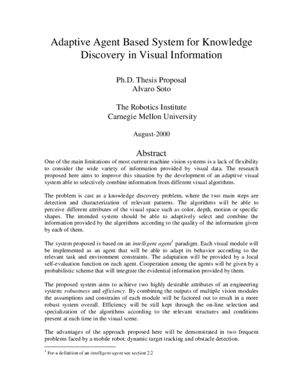 (PDF) Adaptive Agent Based System for Knowledge Discovery in Visual Information