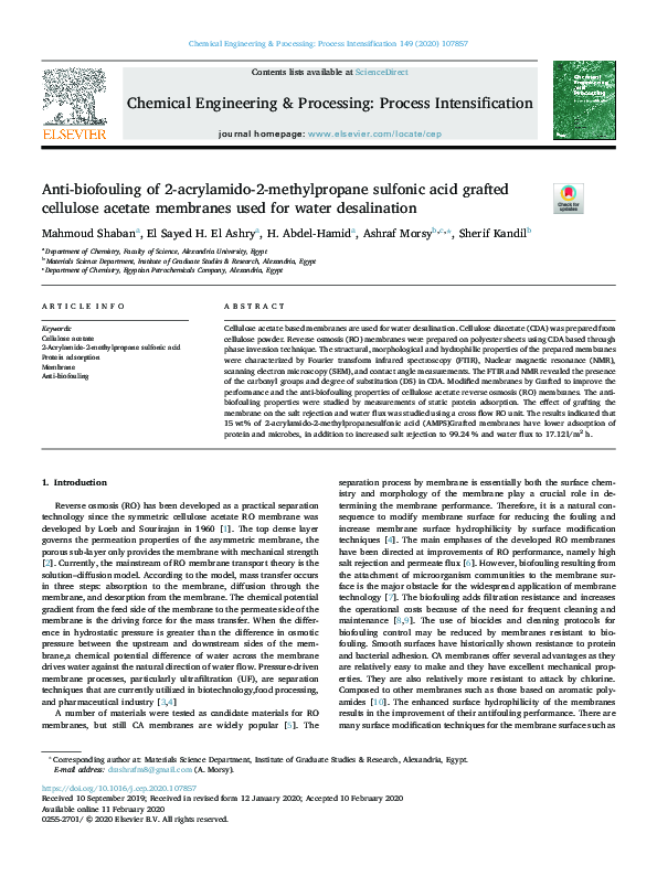 (PDF) Anti-biofouling of 2-acrylamido-2-methylpropane sulfonic acid ...