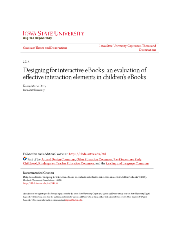 (PDF) Designing for interactive eBooks: an evaluation of effective ...