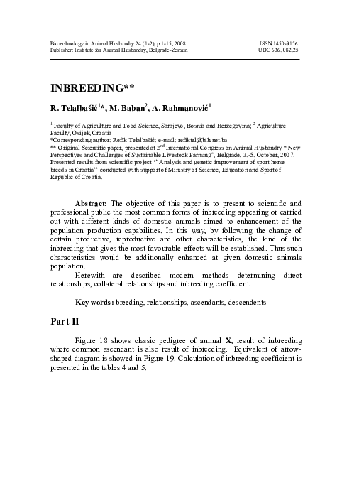 (PDF) Inbreeding