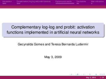 (PDF) Complementary log-log and probit: Activation functions ...