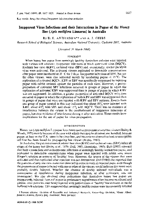 (PDF) Inapparent Virus Infections and their Interactions in Pupae of ...