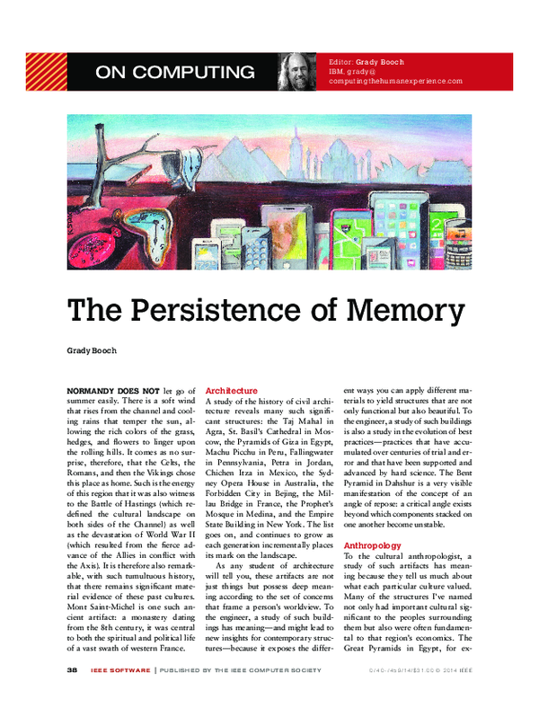 (PDF) The Persistence of Memory