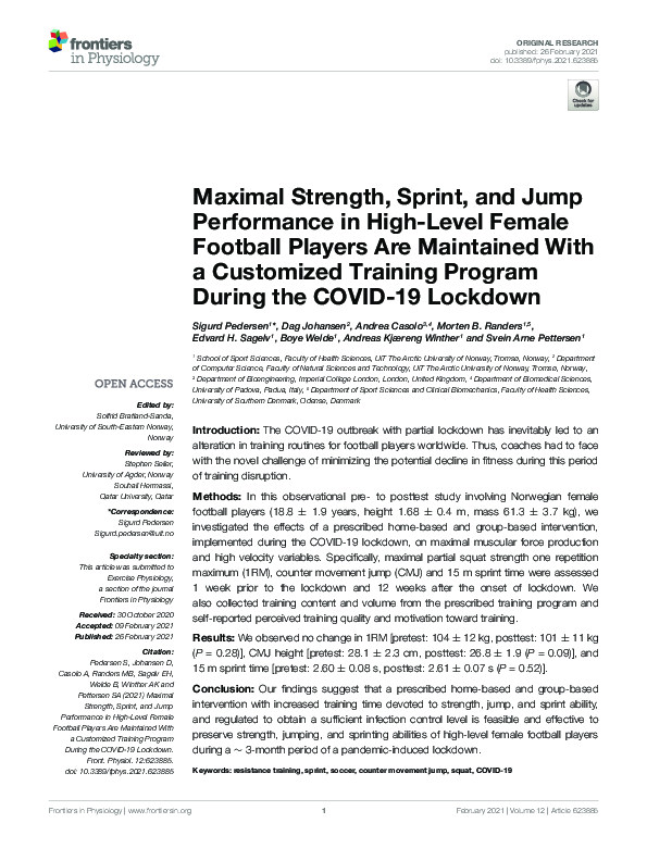 Pdf Maximal Strength Sprint And Jump Performance In High Level