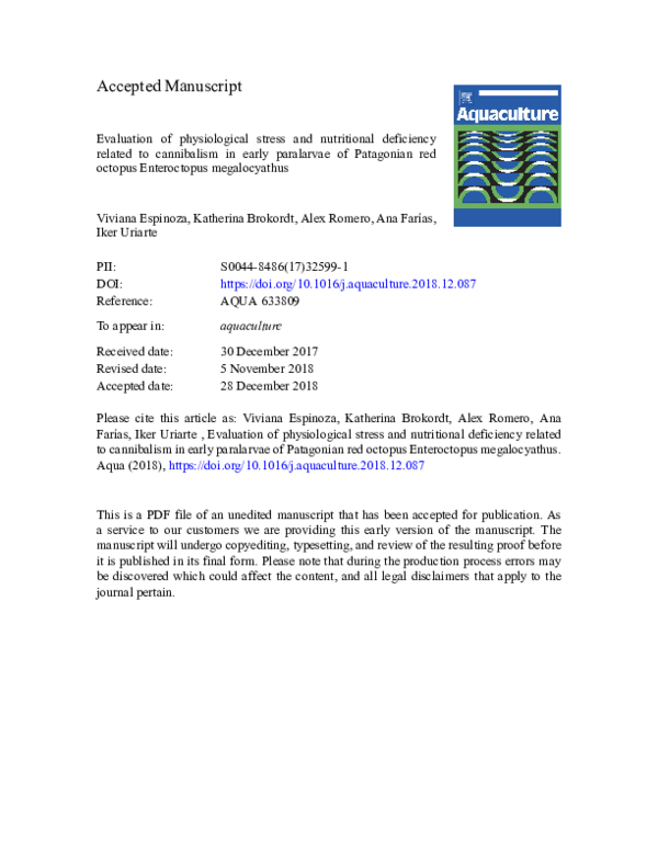 (PDF) Evaluation of physiological stress and nutritional deficiency ...