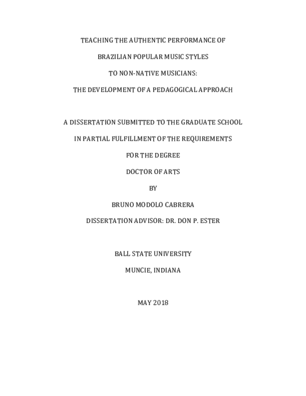 (PDF) Teaching the authentic performance of Brazilian popular music ...