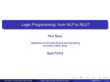 (PDF) Logic Programming : from NLP to NLU ? | Paul Tarau - Academia.edu