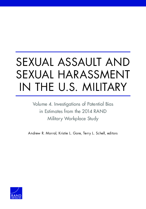 (PDF) Sexual Assault and Sexual Harassment in the U.S. Military: Volume ...
