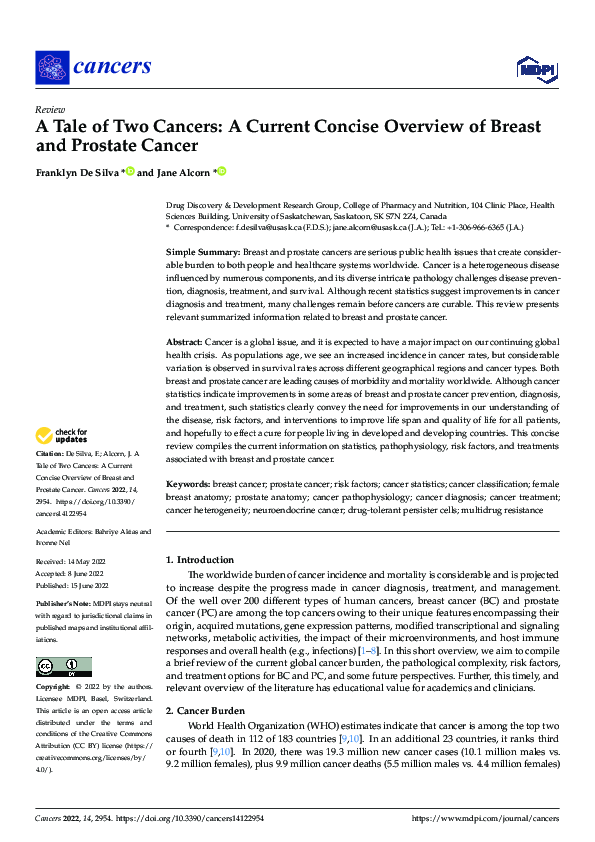 (PDF) A Tale of Two Cancers: A Current Concise Overview of Breast and ...