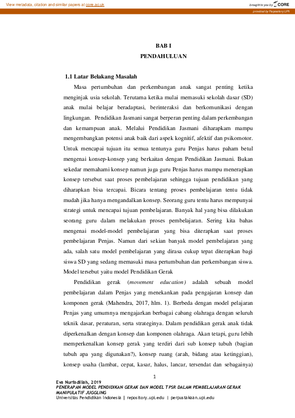 (PDF) Penerapan Model Pendidikan Gerak Dan Model TPSR Dalam ...
