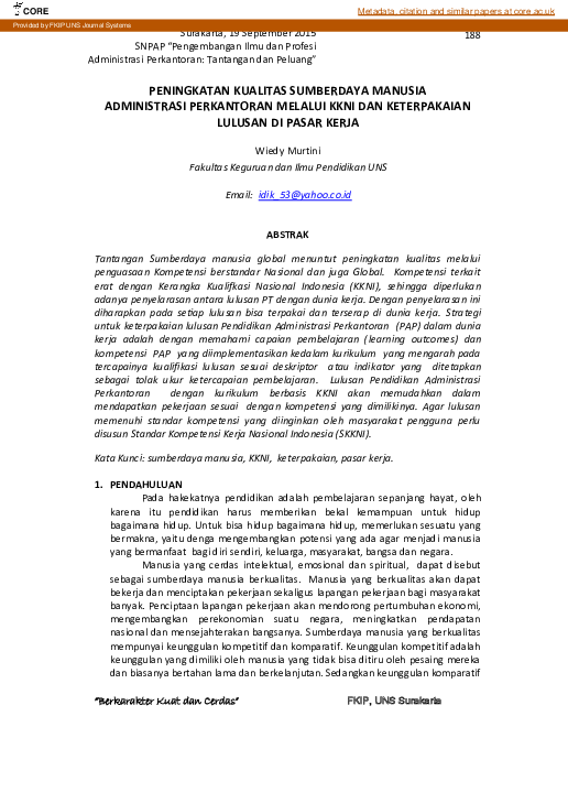 (PDF) Peningkatan Kualitas Sumberdaya Manusia Administrasi Perkantoran ...