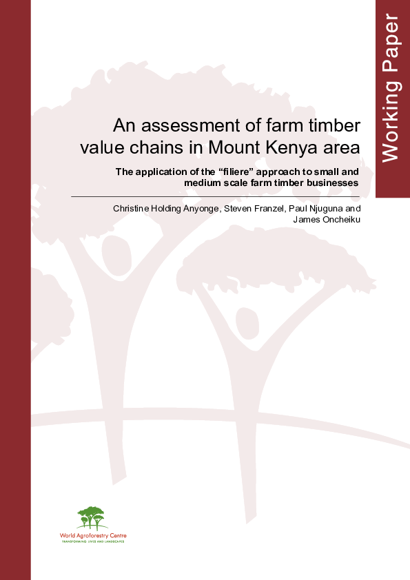 (PDF) An Assessment of Farm Timber Value Chains in Mount Kenya area ...