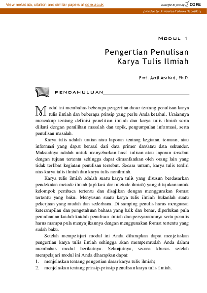 (PDF) Teknik Penulisan Ilmiah