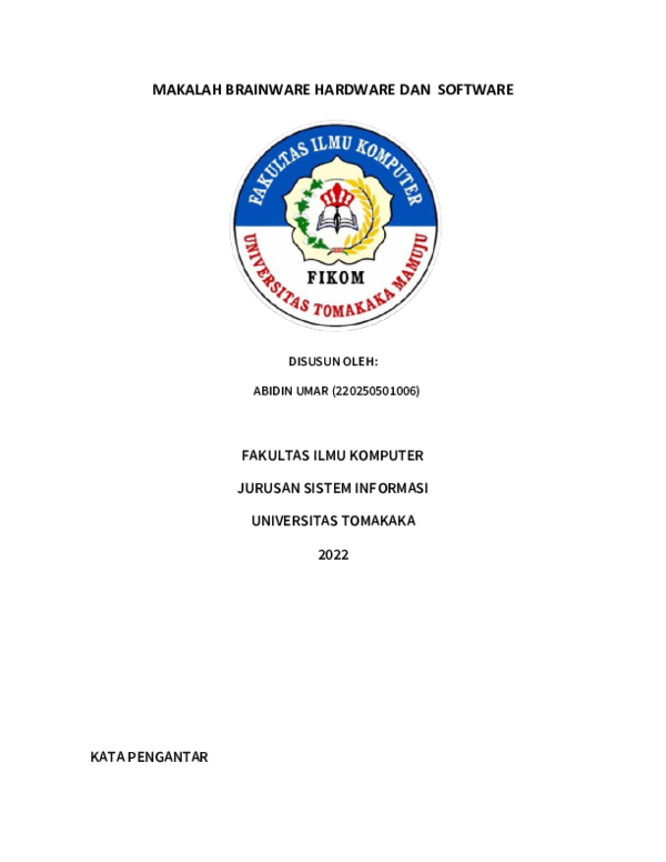 (DOC) Makalah BRAINWARE HARDWARE dan SOFTWARE