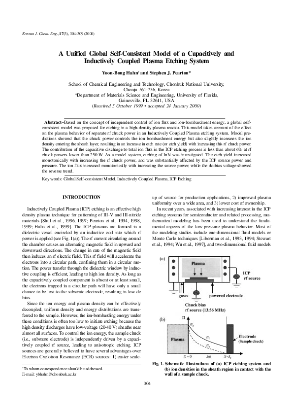 (PDF) A unified global self-consistent model of a capacitively and inductively coupled plasma ...