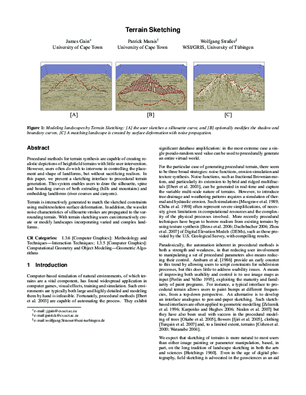 (PDF) Terrain sketching